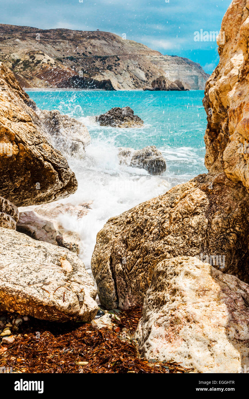 View of glorious Cyprus beach in summer Stock Photo - Alamy