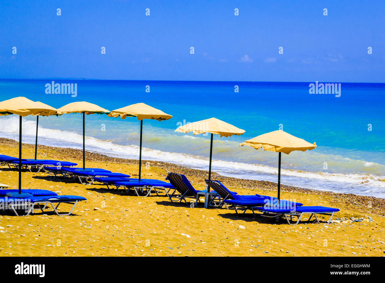 View of glorious Cyprus beach in summer Stock Photo - Alamy