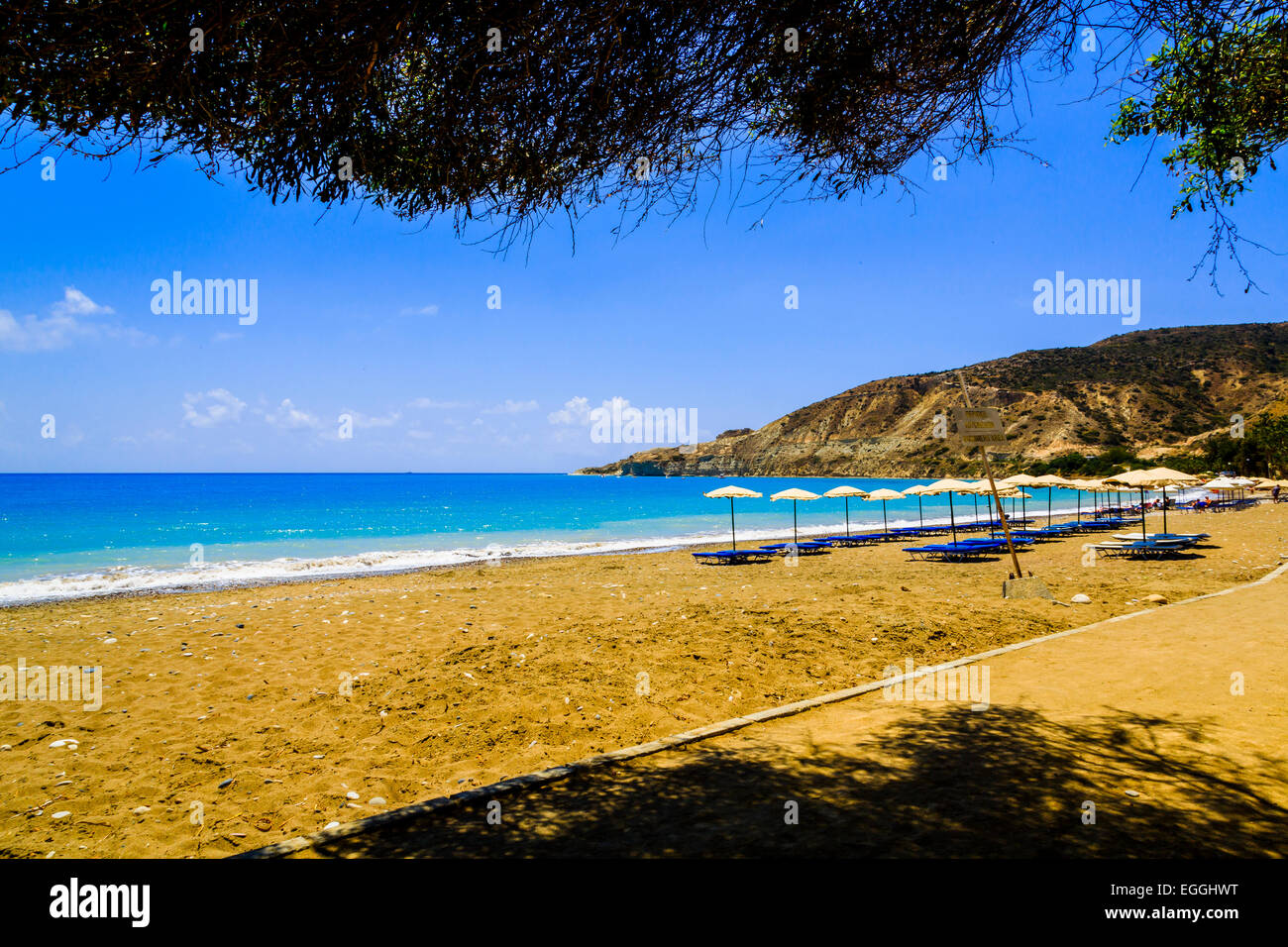 View of glorious Cyprus beach in summer Stock Photo - Alamy