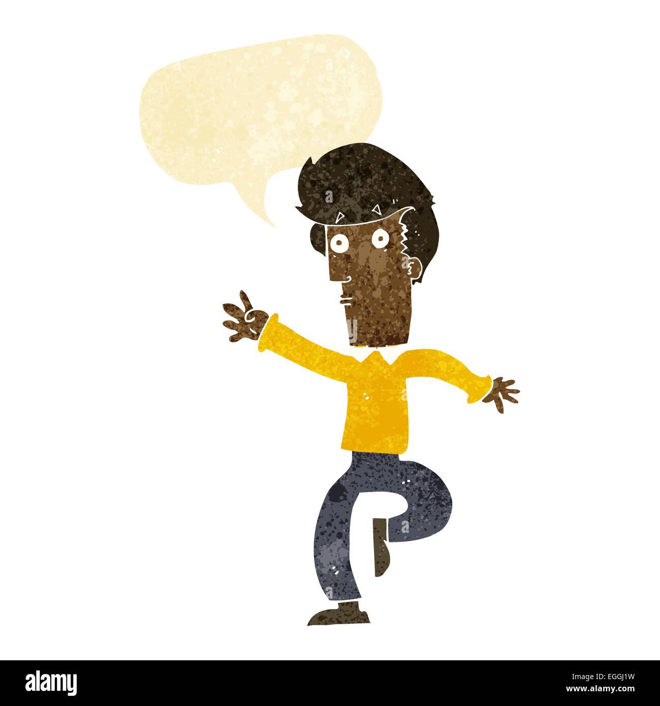 cartoon rushing man with speech bubble Stock Vector Image & Art - Alamy