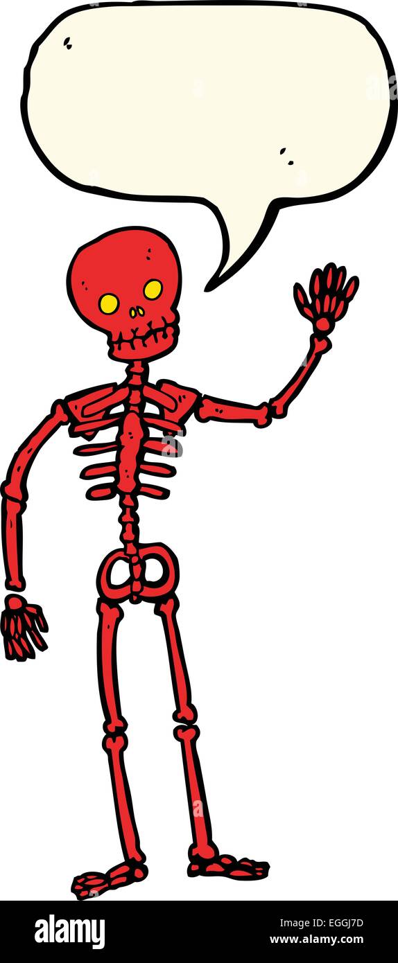 Drawing cute cartoon waving skeleton hi-res stock photography and ...