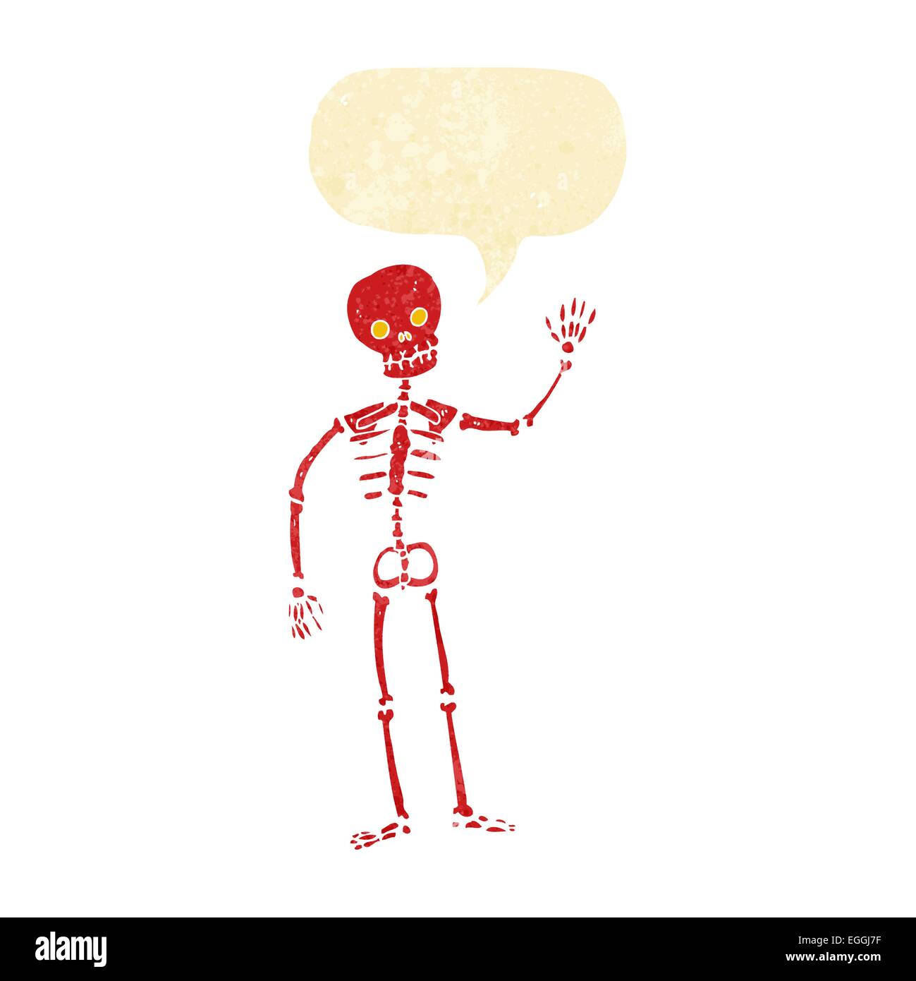 Drawing cute cartoon waving skeleton hi-res stock photography and ...