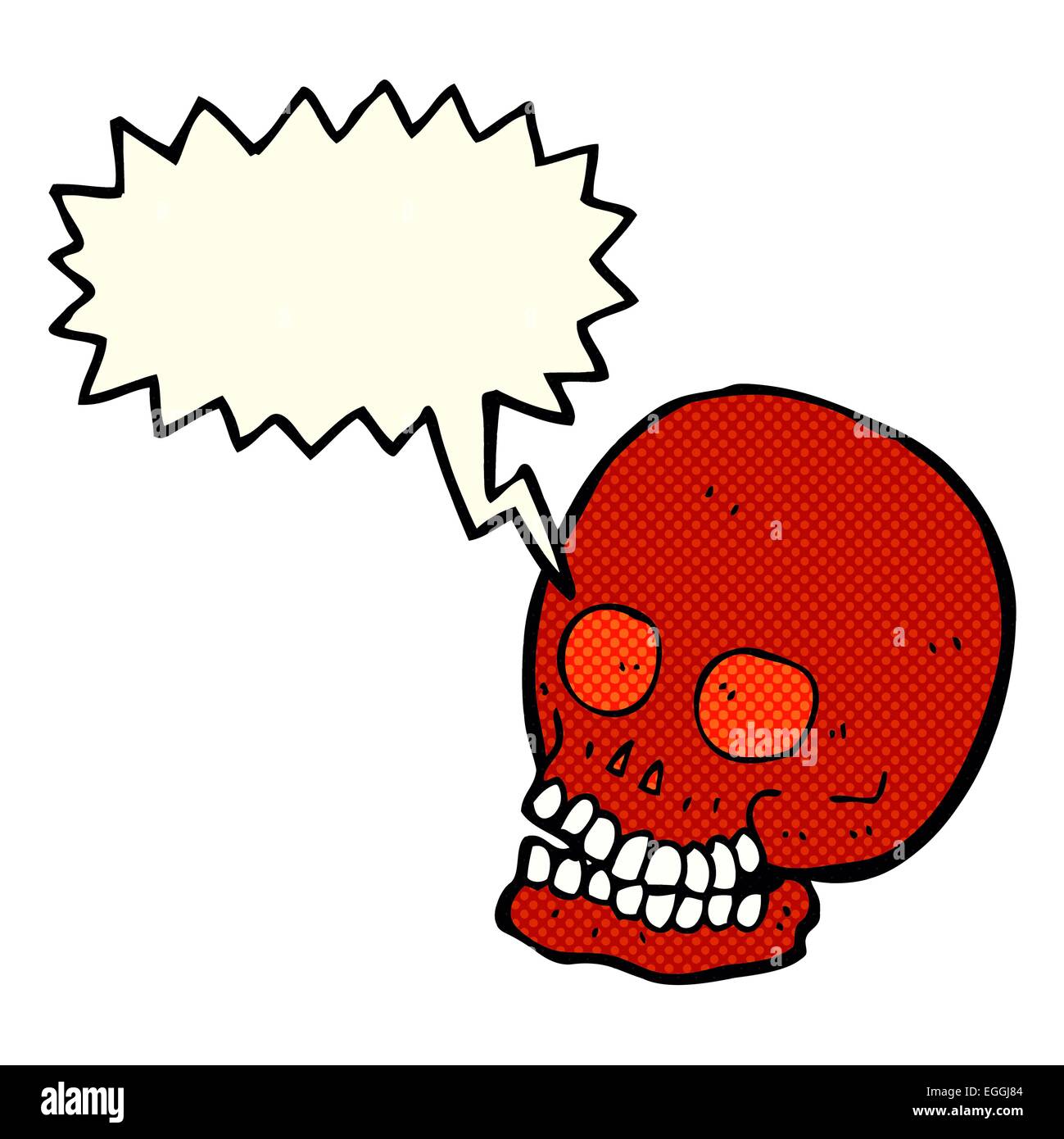 Cartoon crazy skull bubble hi-res stock photography and images - Alamy
