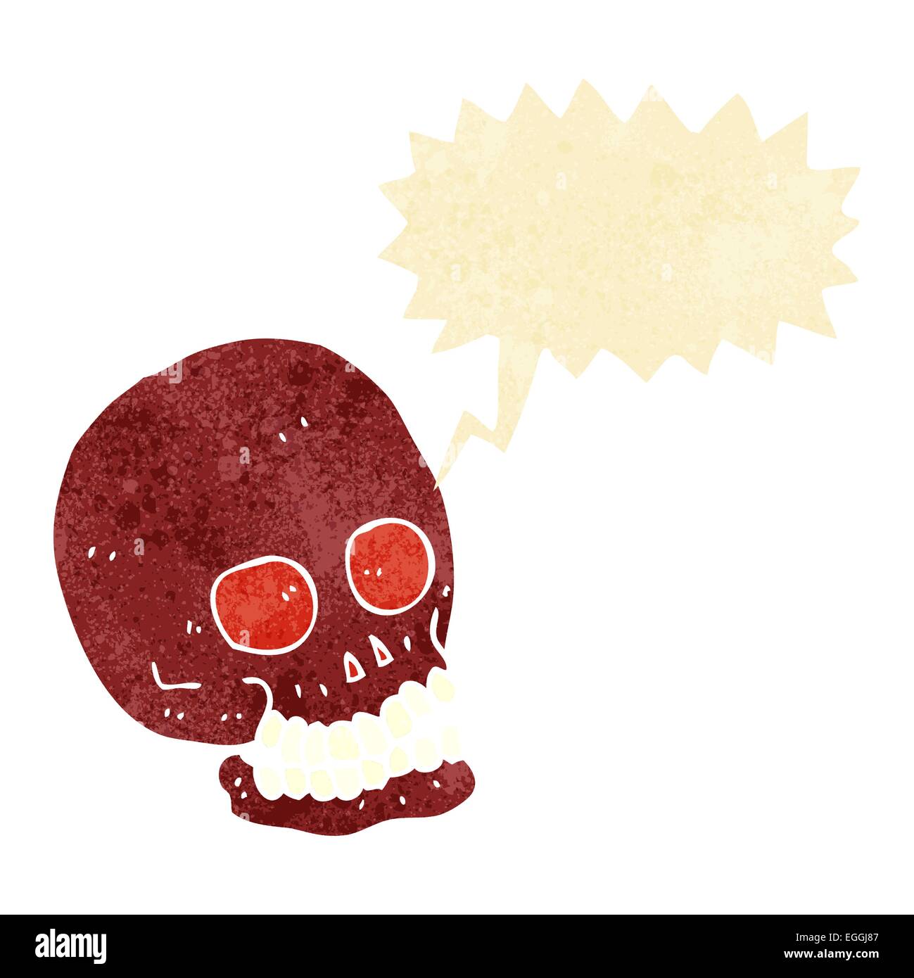 cartoon skull with speech bubble Stock Vector Image & Art - Alamy