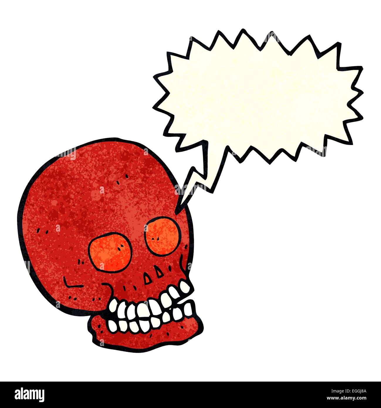 cartoon skull with speech bubble Stock Vector Image & Art - Alamy