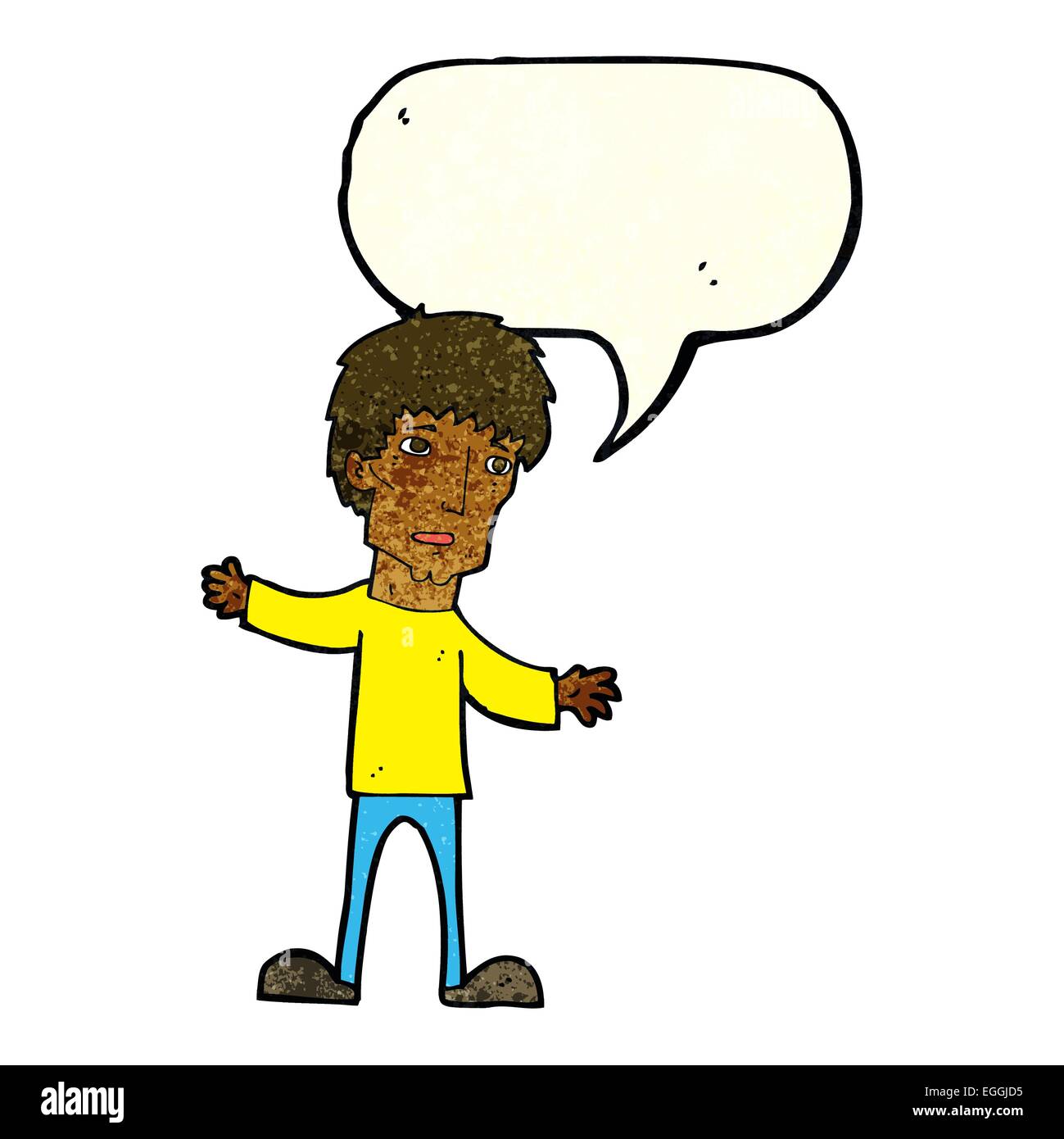 cartoon worried man with speech bubble Stock Vector Image & Art - Alamy