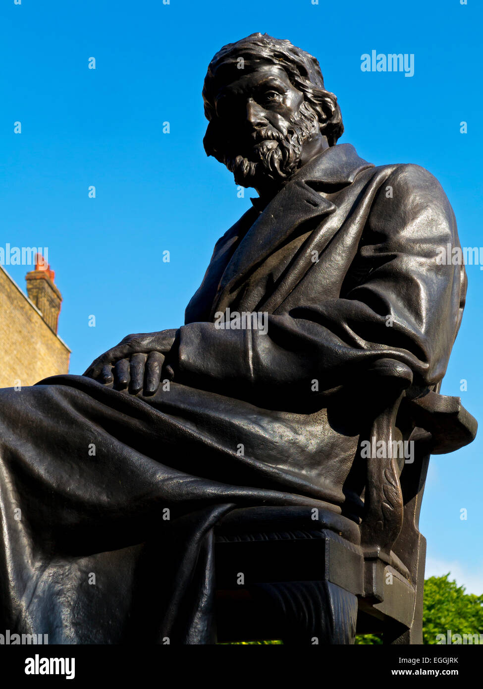 Statue of Scottish Philosopher, writer and historian Thomas Carlyle by ...