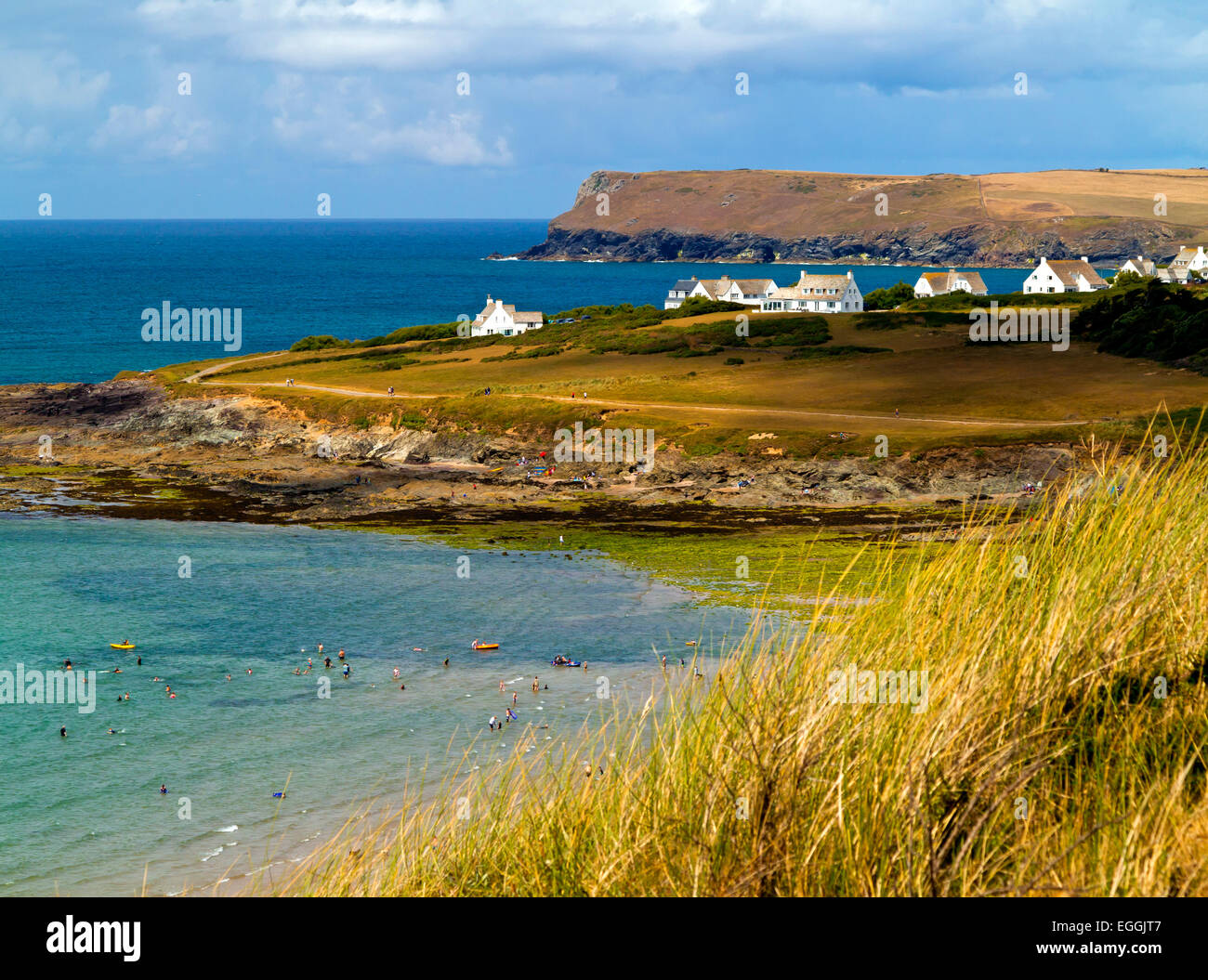 The beach at Daymer Bay near Padstow on the North Cornwall coast in ...