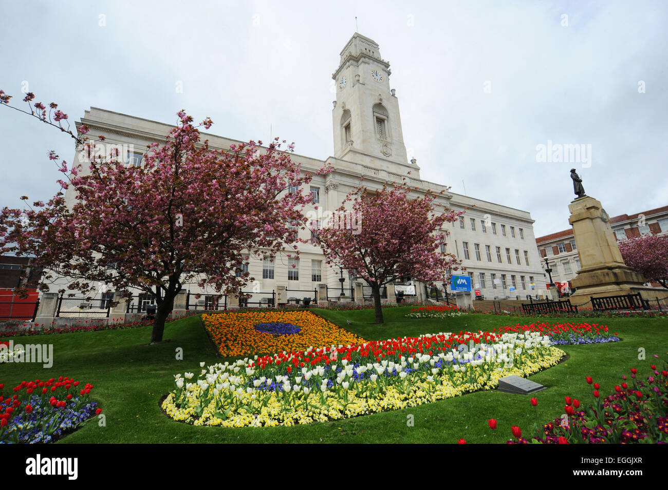 The flower garden outside Barnsley Town Hall. Picture: Scott Bairstow ...