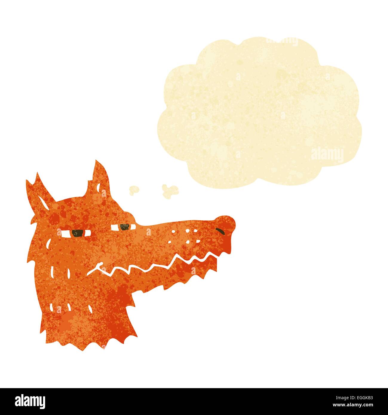 cartoon smug fox face with thought bubble Stock Vector Image & Art - Alamy