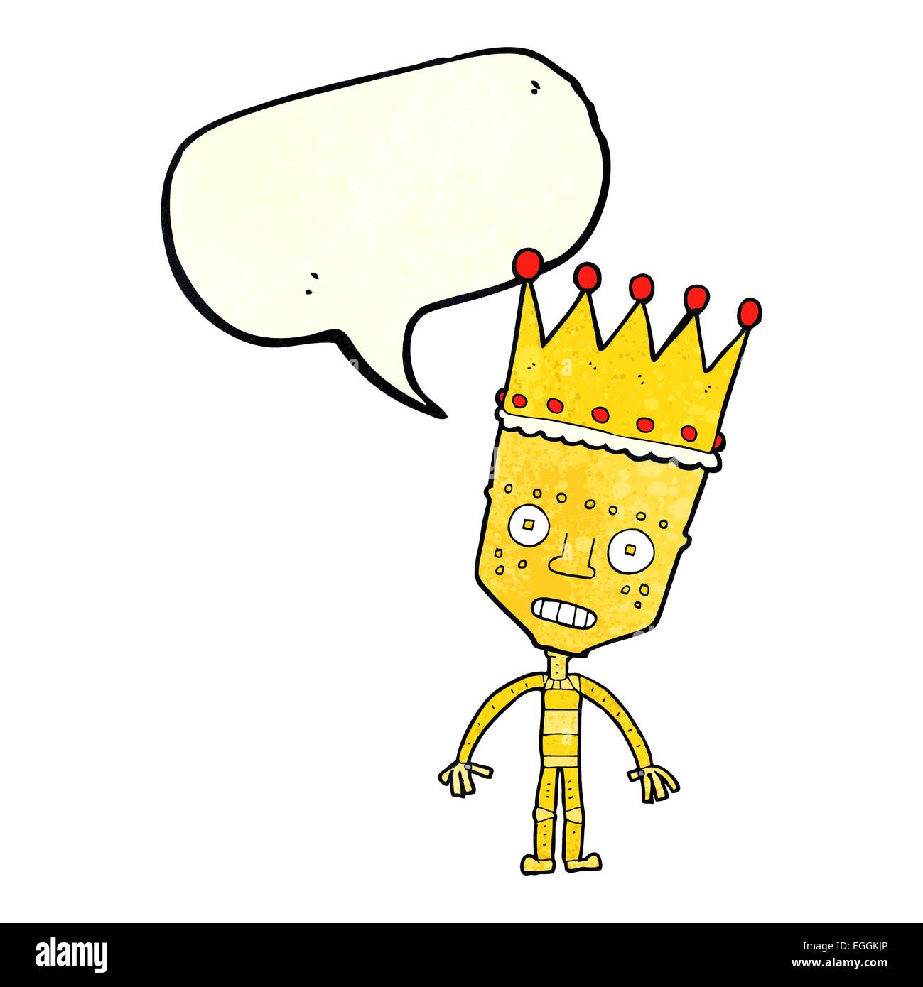 cartoon robot with crown with speech bubble Stock Vector Image & Art ...