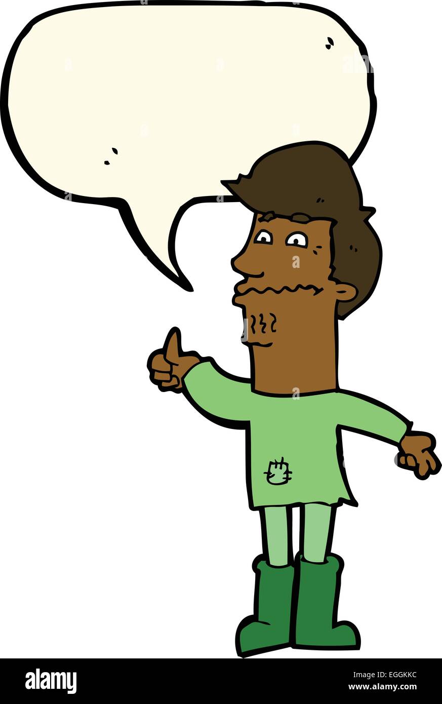 cartoon nervous man with speech bubble Stock Vector Image & Art - Alamy