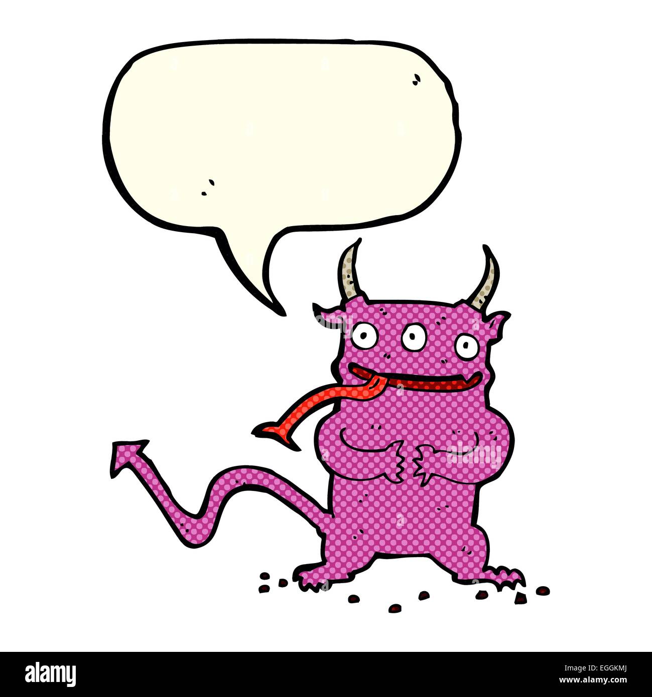 Cartoon demon speech bubble hi-res stock photography and images - Alamy