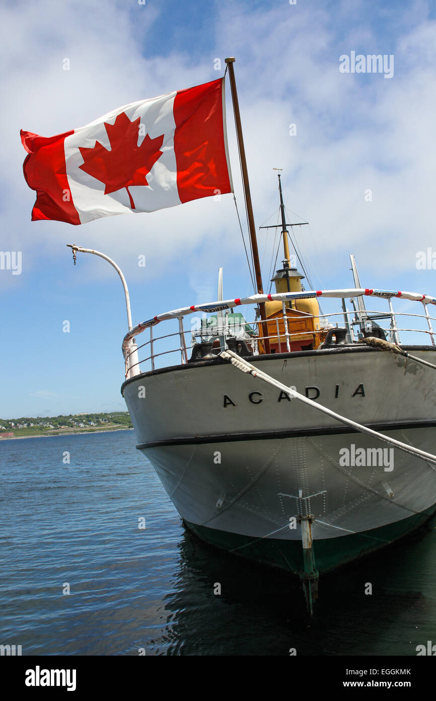 The CSS Acadia docked at the waterfront in Halifax, N.S Stock Photo - Alamy