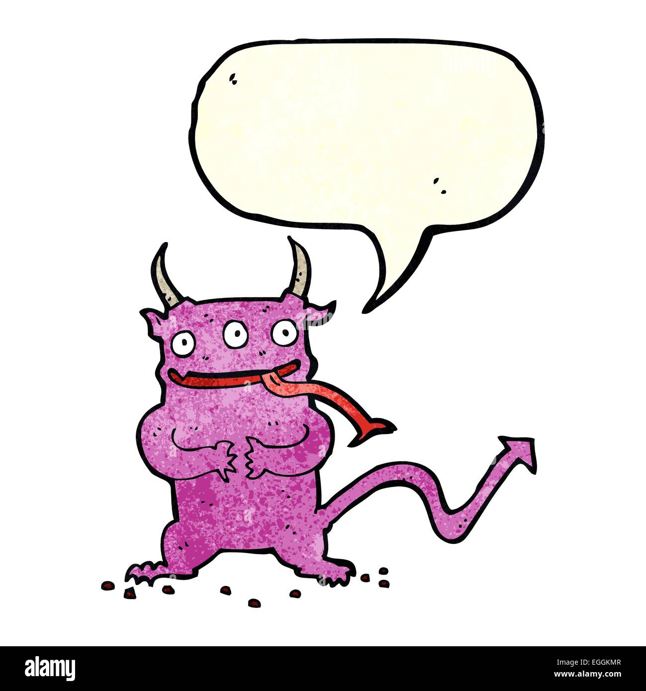Cartoon spooky demon speech Stock Vector Images - Alamy