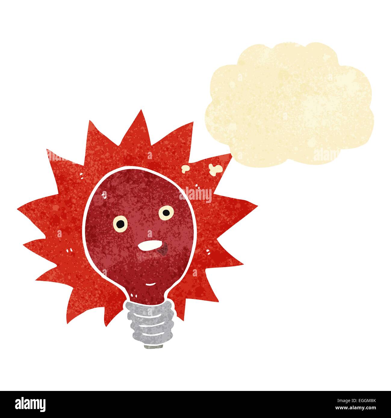 cartoon red lightbulb with thought bubble Stock Vector Image & Art - Alamy