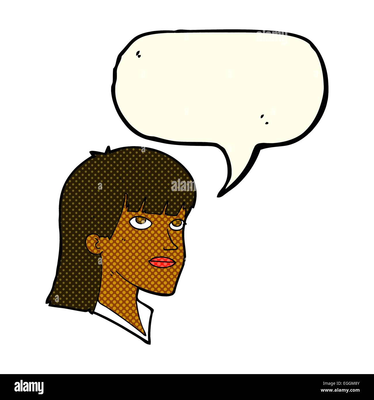 cartoon serious woman with speech bubble Stock Vector Image & Art - Alamy