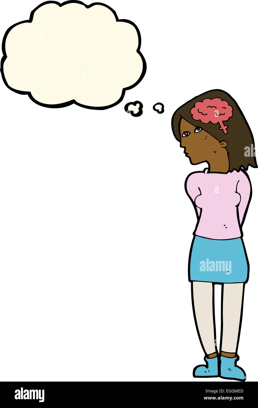 Brainy woman Stock Vector Images - Alamy