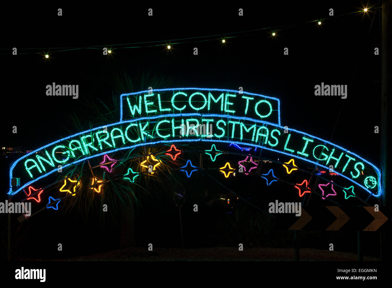 Angarrack [Christmas Lights], Cornwall, UK Stock Photo - Alamy