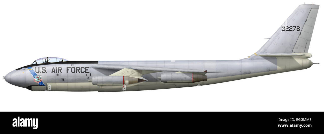 Illustration of a Boeing B-47E Stratojet, 22nd Bombardment Wing ...