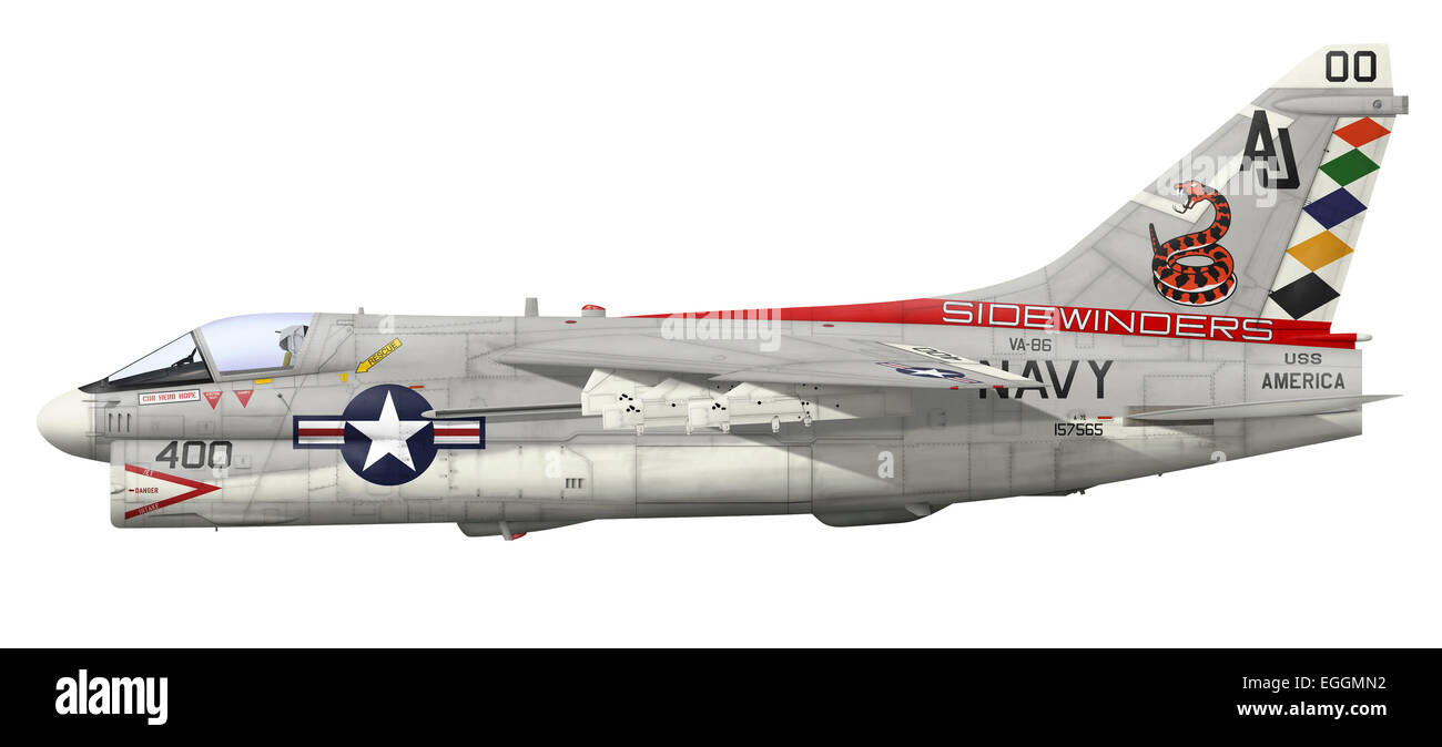 LTV A-7E Corsair II assigned to VA-86. Having served with VA-82 it was ...