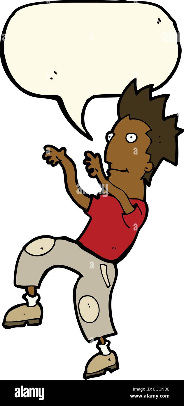 Cartoon boy doing crazy dance hi-res stock photography and images - Alamy