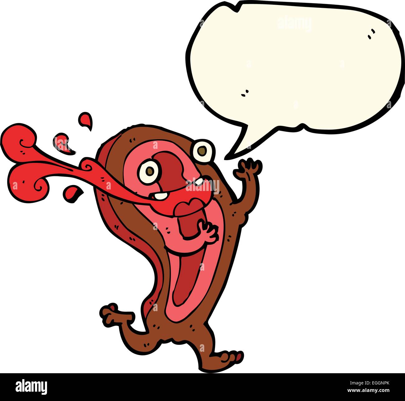 rare steak cartoon character with speech bubble Stock Vector Image ...