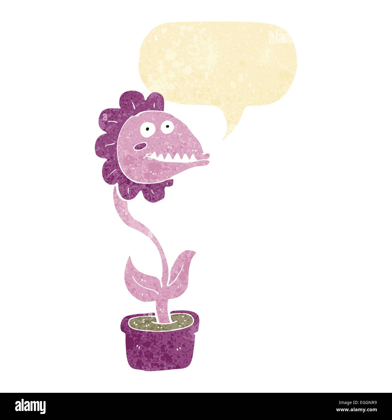 cartoon monster plant with speech bubble Stock Vector Image & Art - Alamy