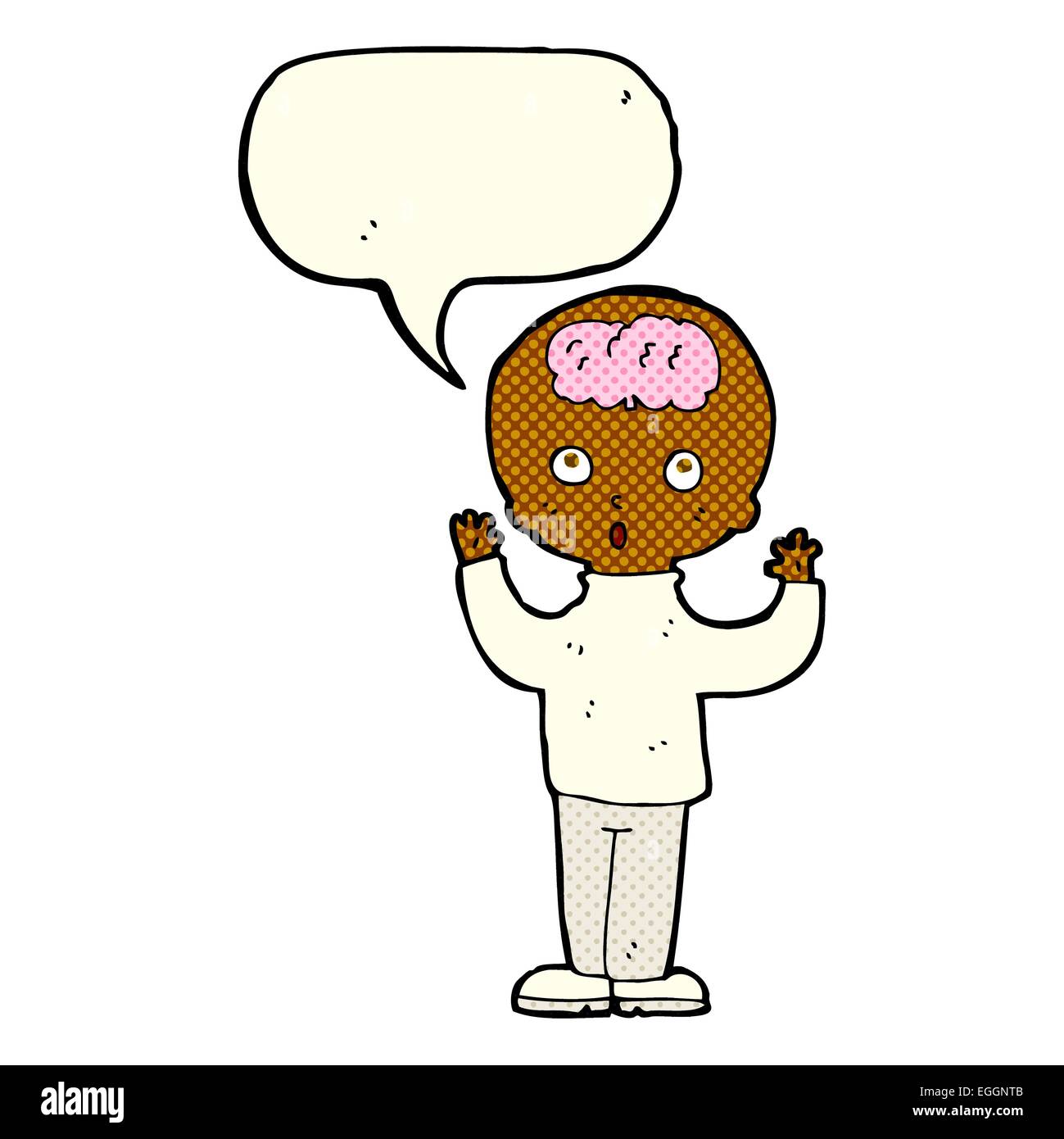 cartoon genius with speech bubble Stock Vector Image & Art - Alamy