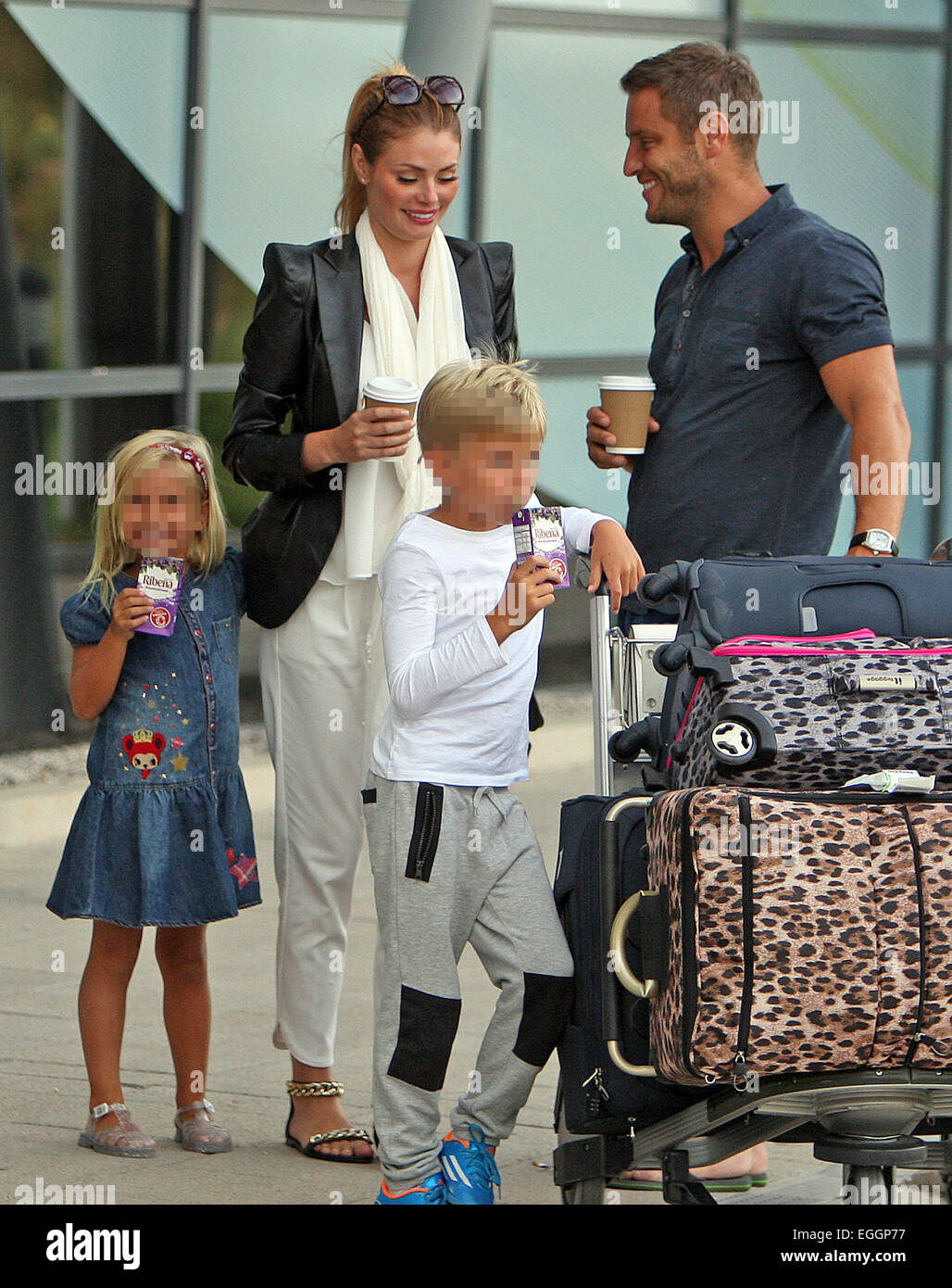TOWIE stars Chloe Sims and Elliott Wright arrive at Southend Airport ...