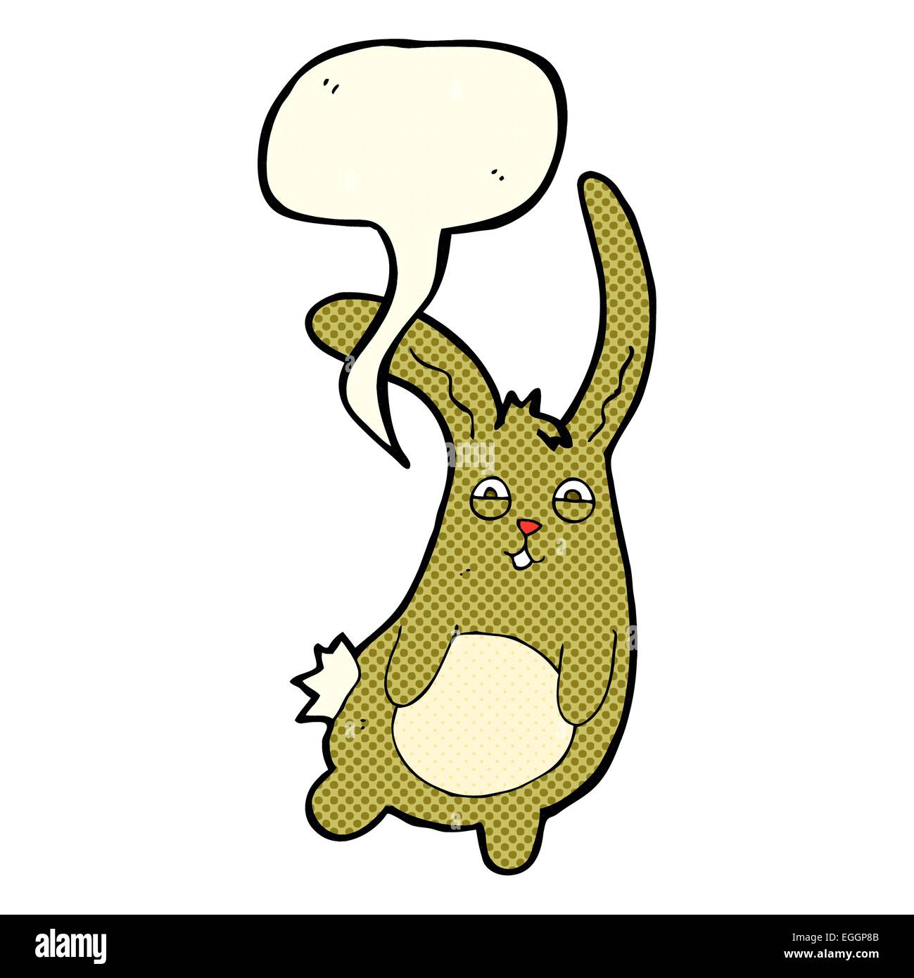 funny cartoon rabbit with speech bubble Stock Vector Image & Art - Alamy