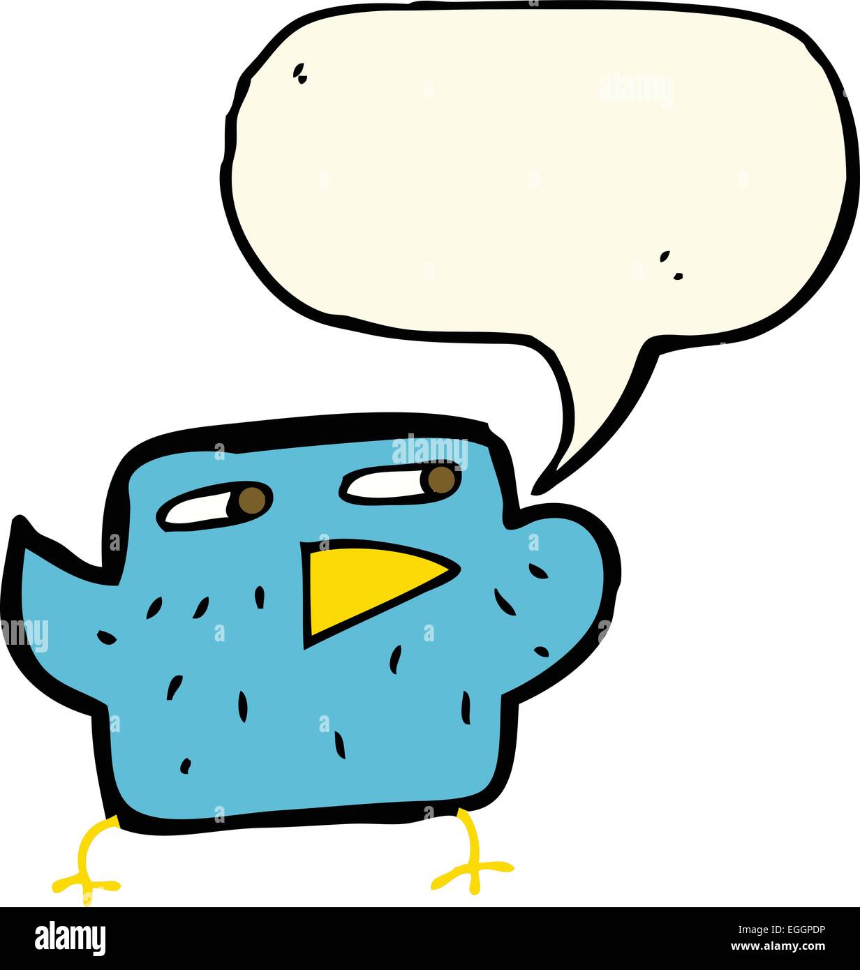 cartoon bird with speech bubble Stock Vector Image & Art - Alamy