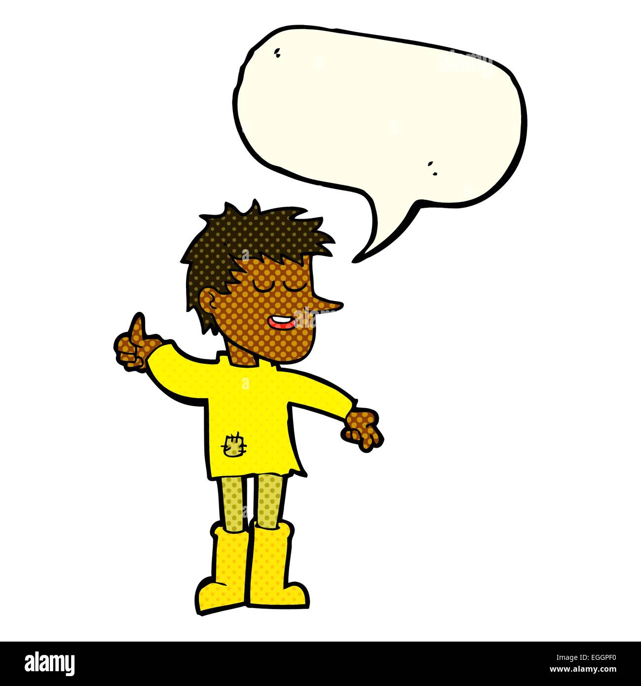 Cartoon poor boy positive attitude hi-res stock photography and images ...