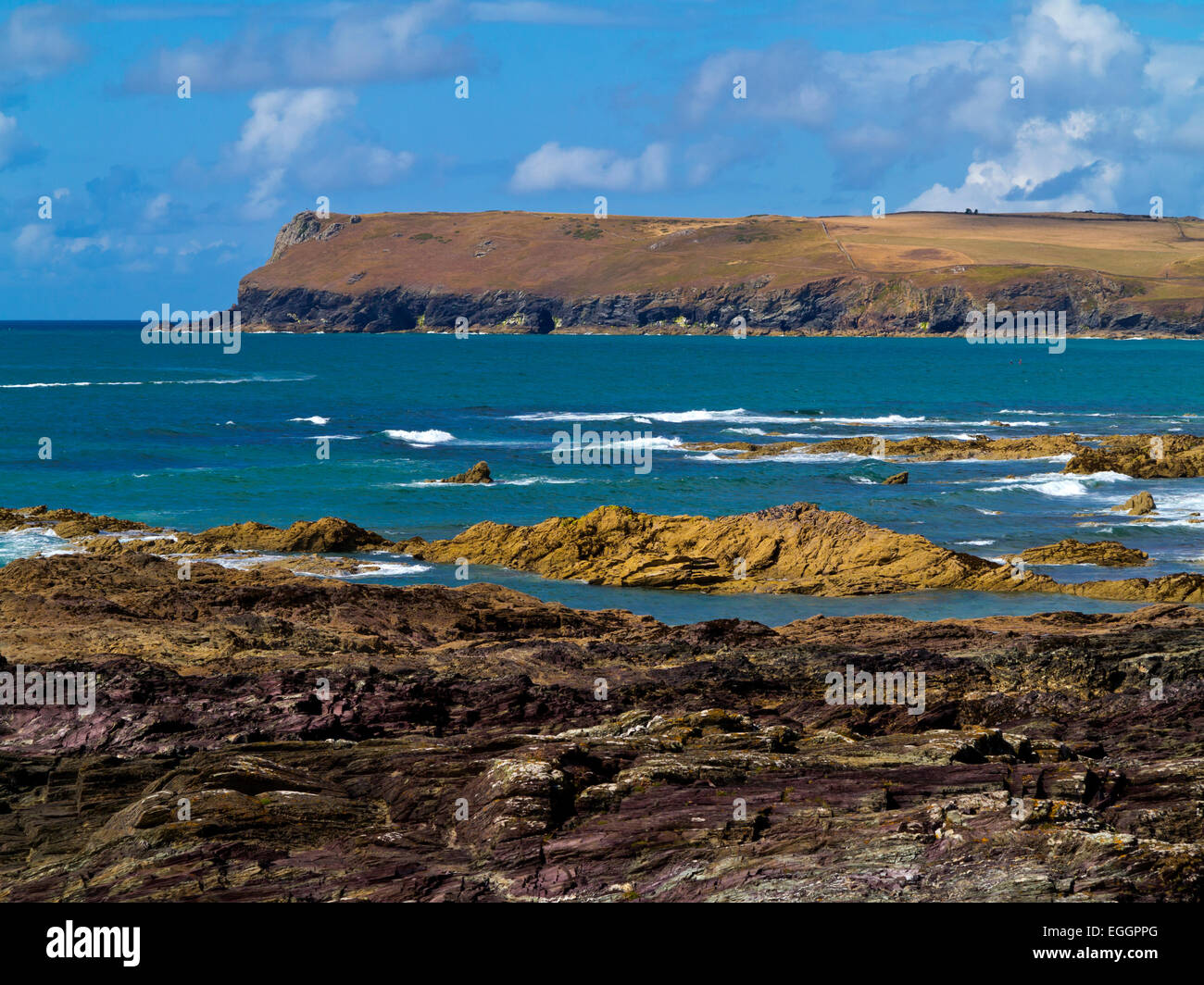 View from Daymer Bay towards Trebetherick Point on the North Cornwall ...