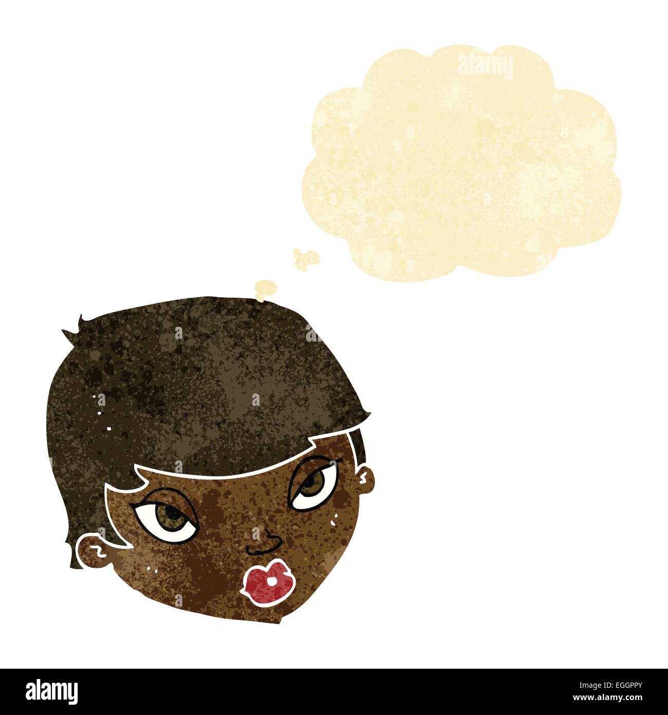 cartoon unimpressed woman with thought bubble Stock Vector Image & Art ...
