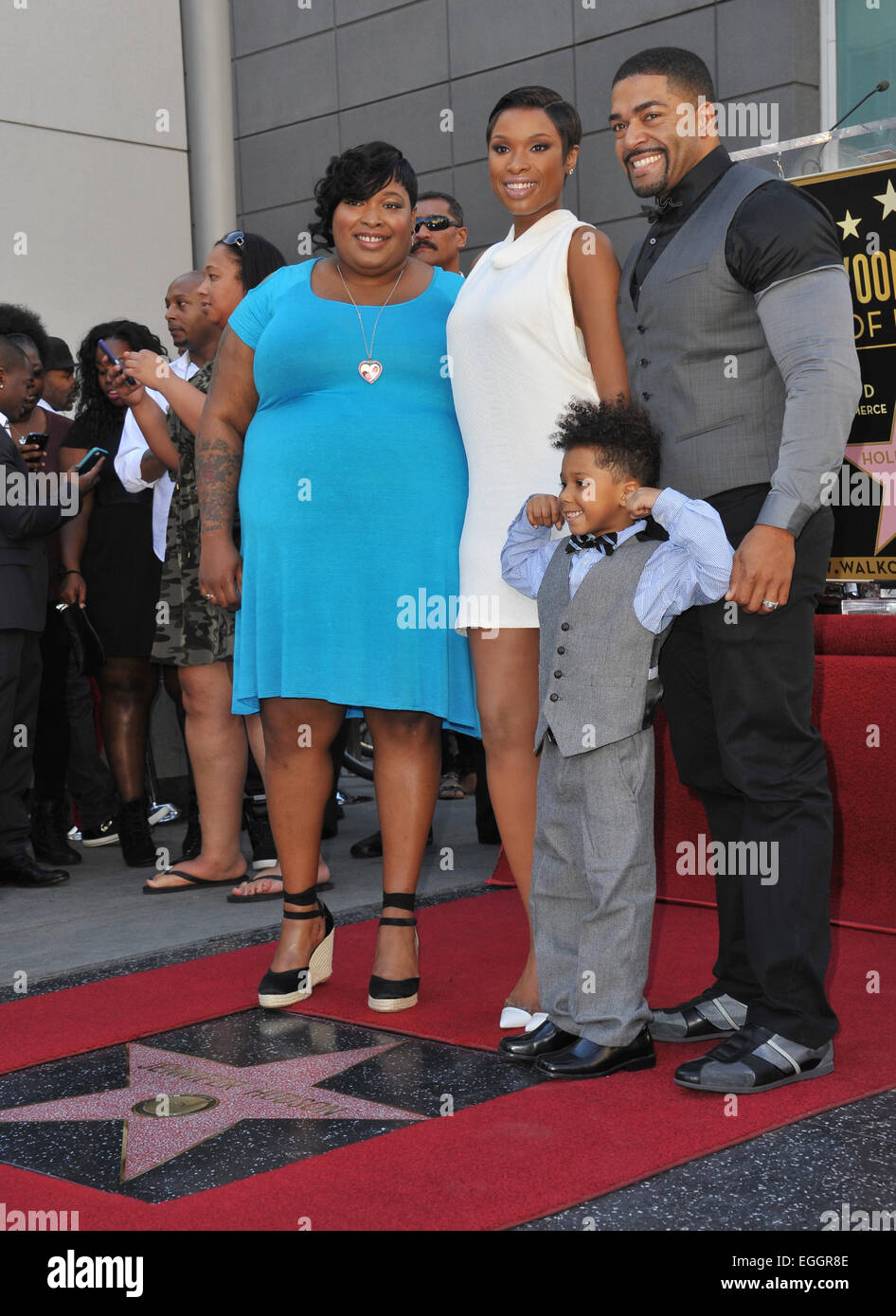LOS ANGELES, CA - NOVEMBER 13, 2013: Jennifer Hudson with husband David ...