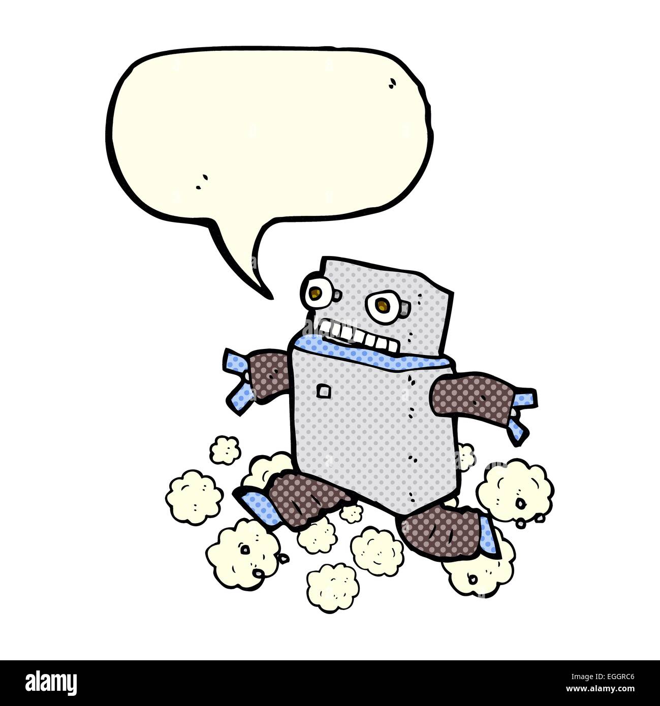 Cartoon illustration funny running robot Cut Out Stock Images ...