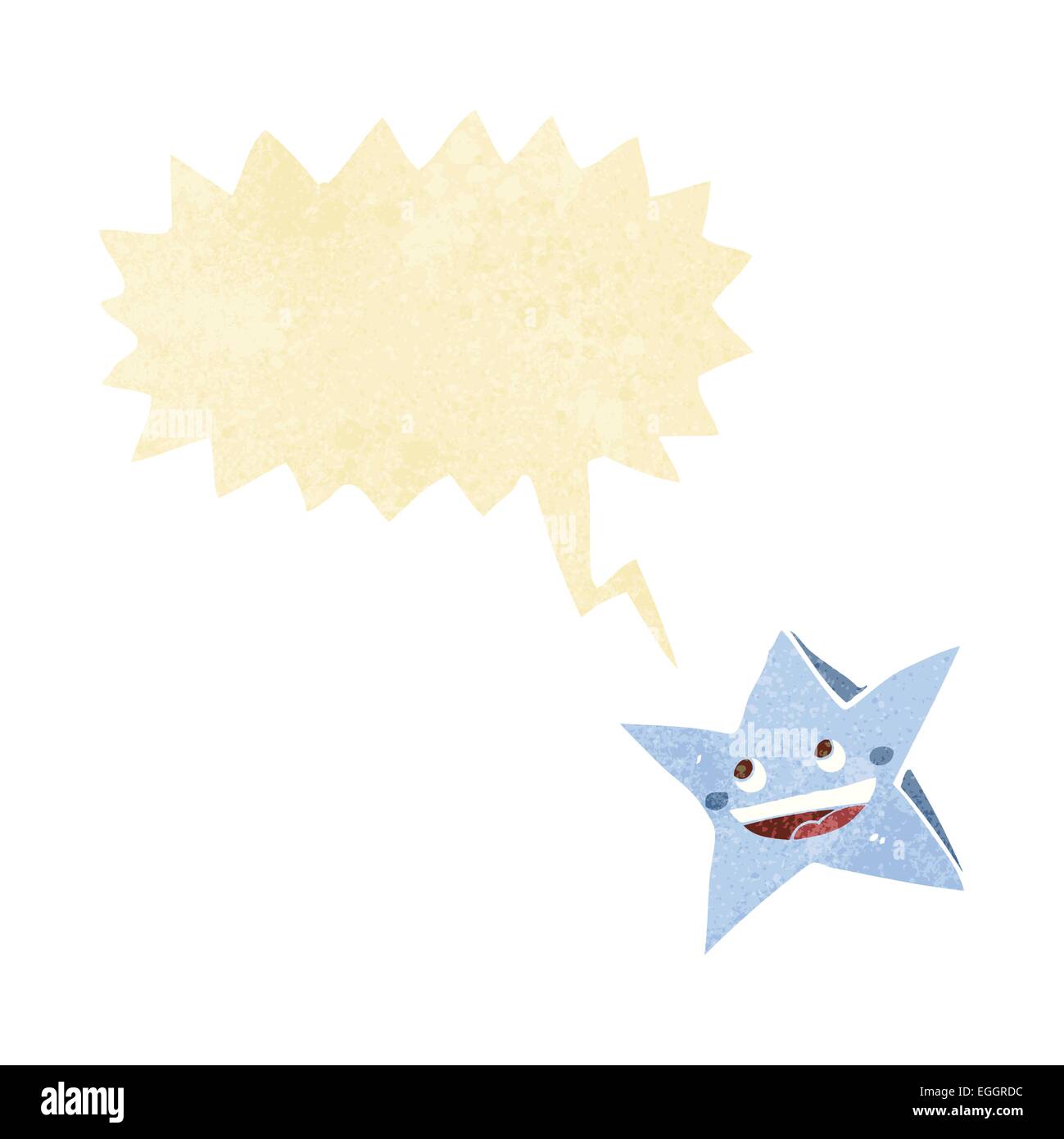 cartoon happy star character with speech bubble Stock Vector Image ...