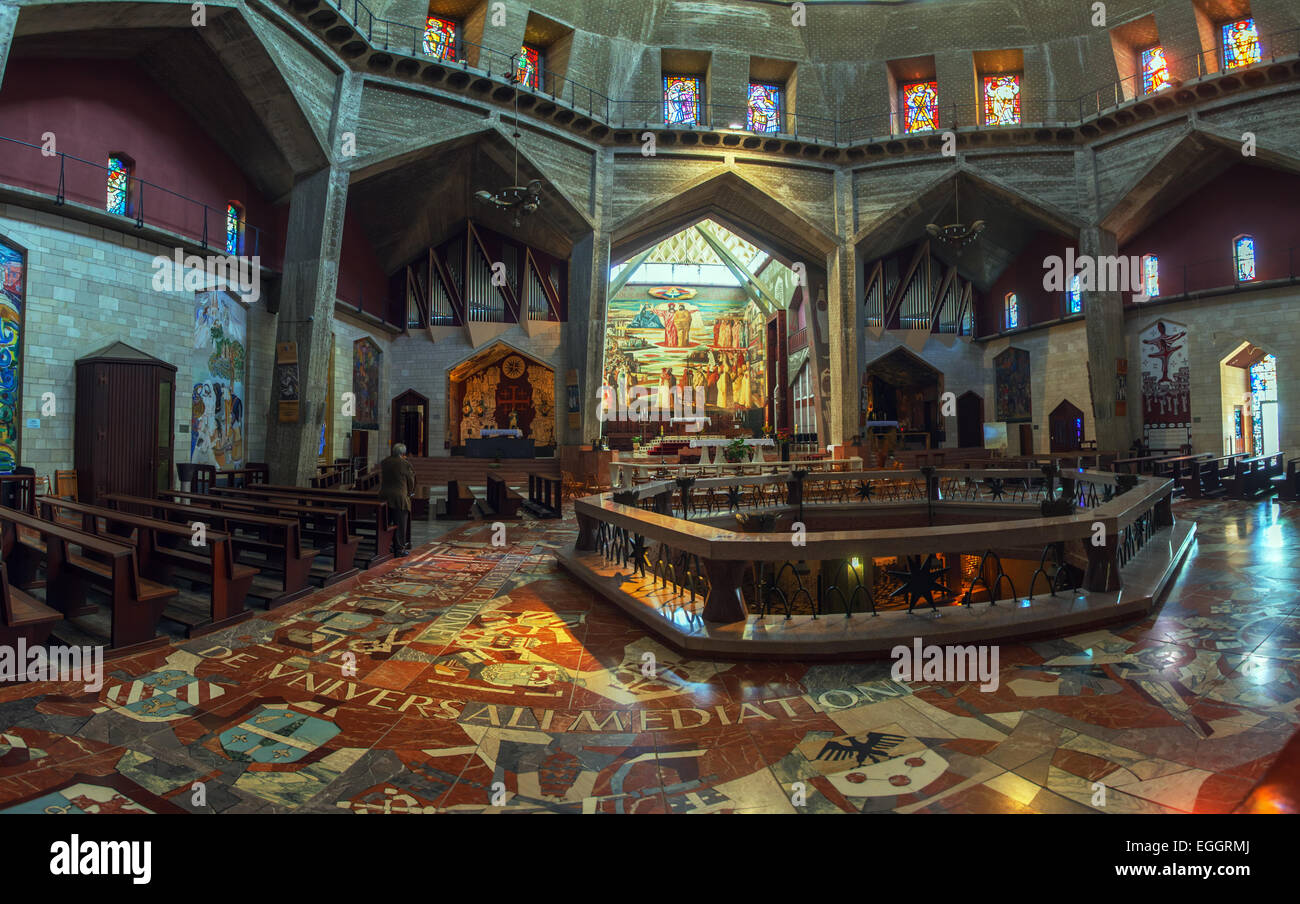 Interior church annunciation nazareth holy hi-res stock photography and ...