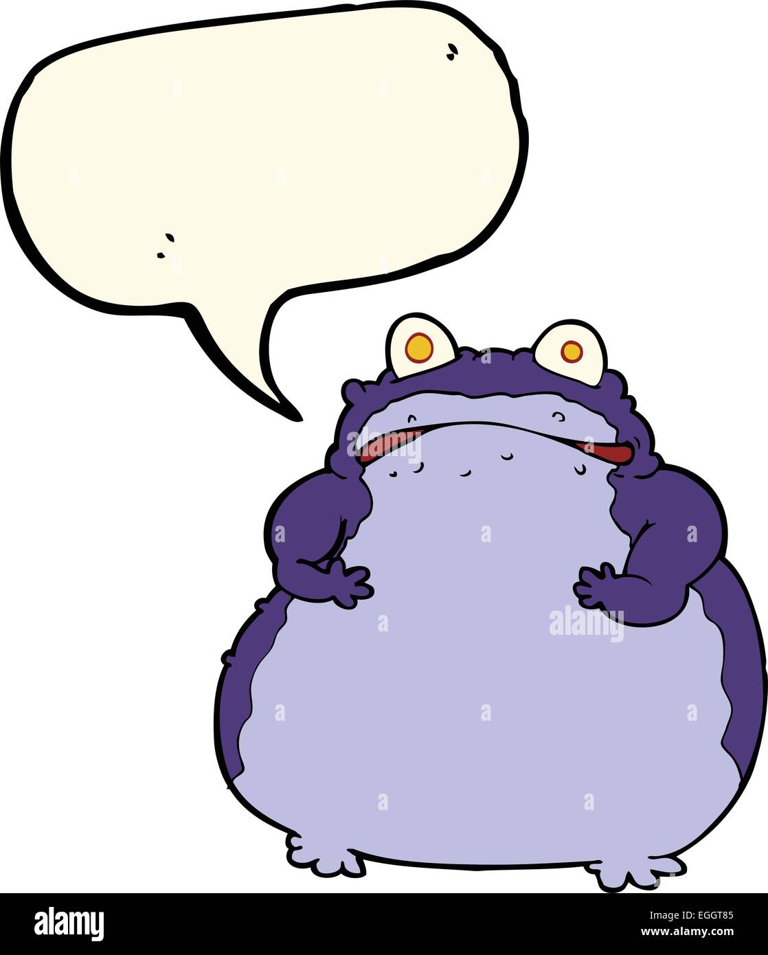 cartoon fat frog with speech bubble Stock Vector Image & Art - Alamy