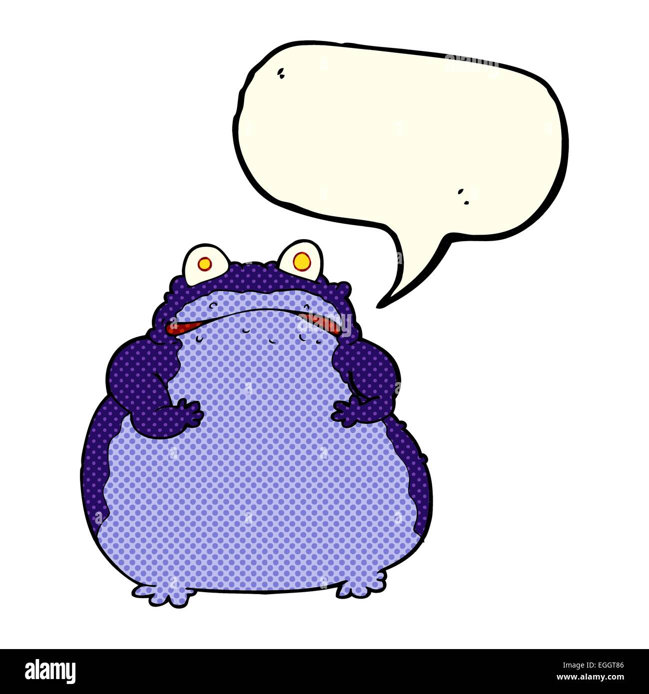 cartoon fat frog with speech bubble Stock Vector Image & Art - Alamy