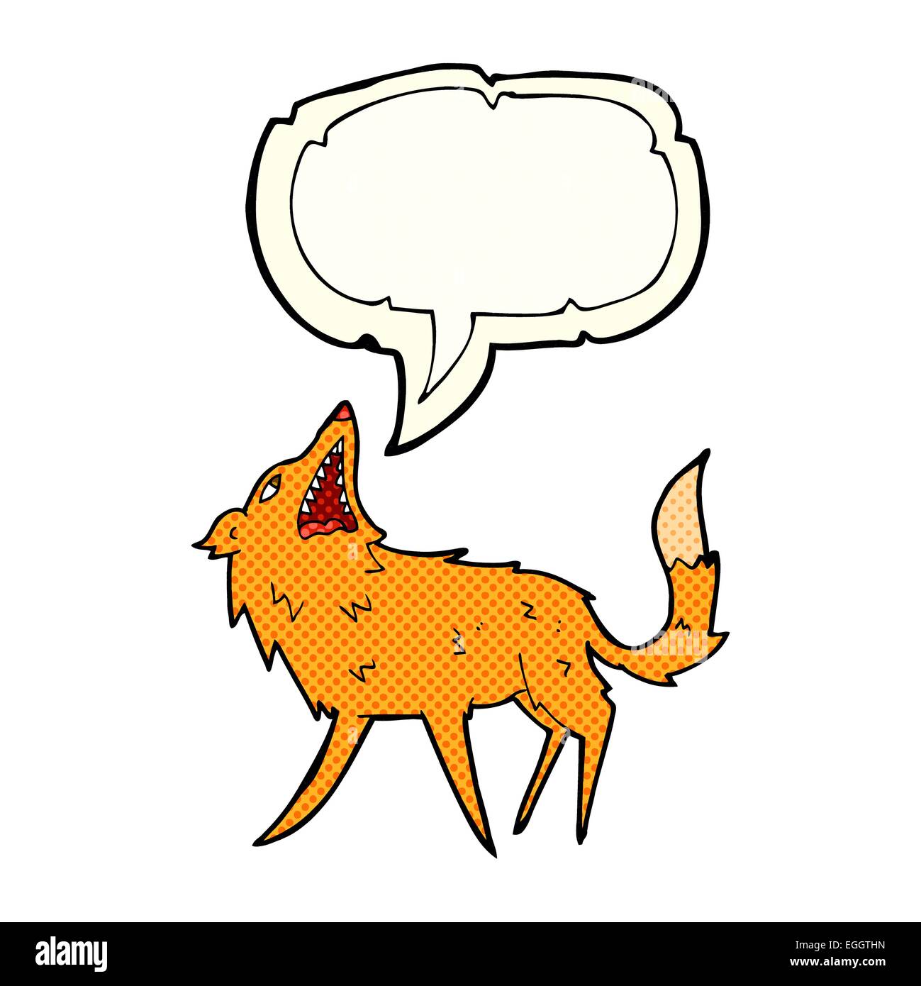cartoon snapping fox with speech bubble Stock Vector Image & Art - Alamy