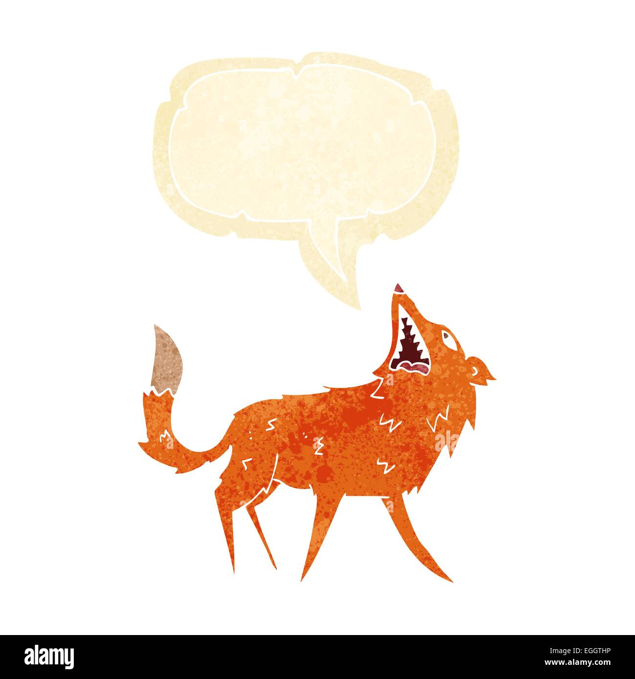 cartoon snapping fox with speech bubble Stock Vector Image & Art - Alamy