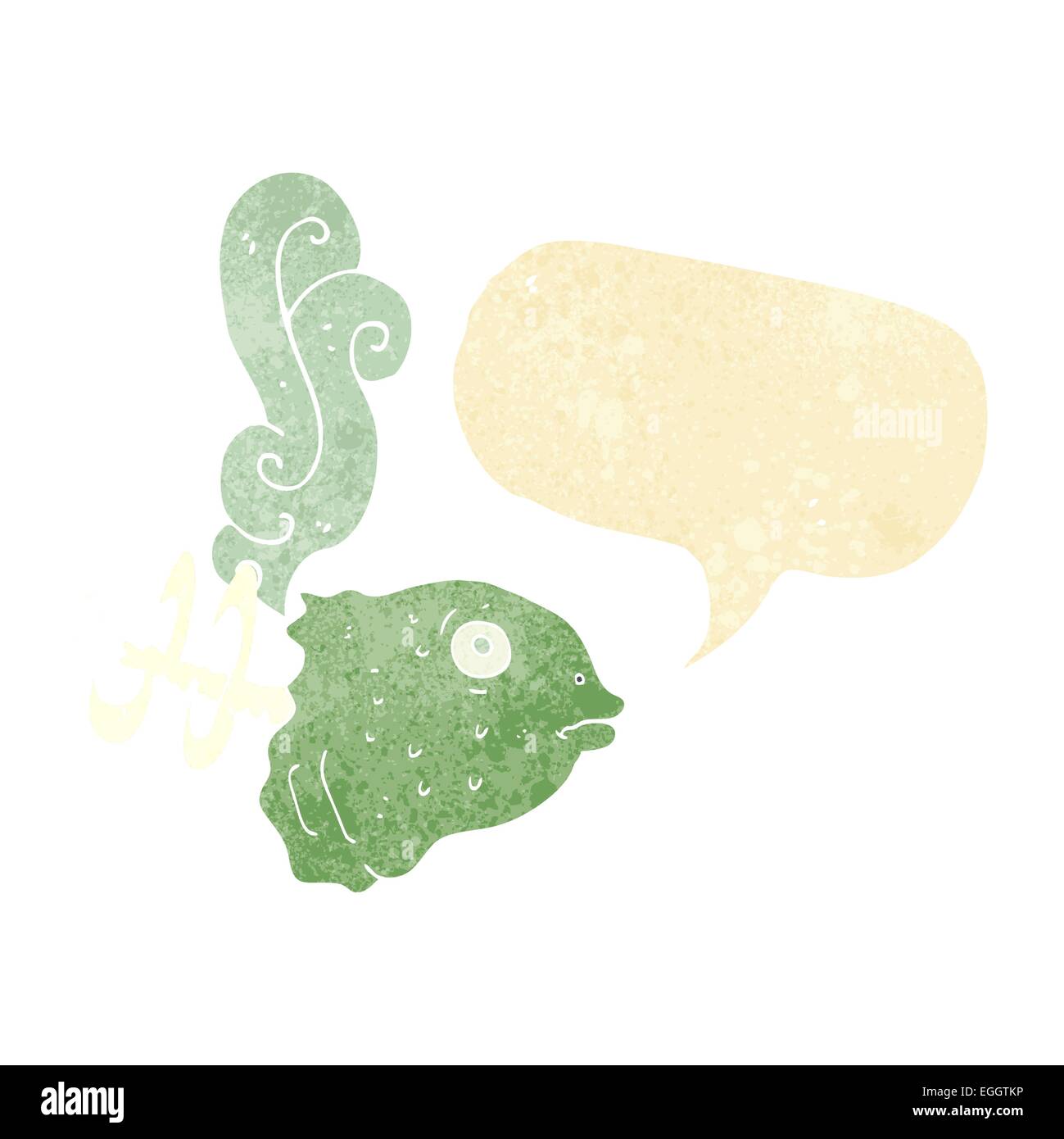 cartoon smelly old fish head with speech bubble Stock Vector Image ...