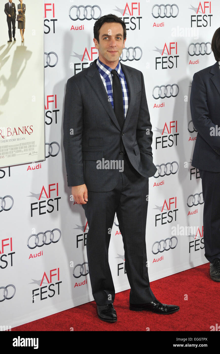 LOS ANGELES, CA - NOVEMBER 7, 2013: B.J. Novak at the premiere of his ...
