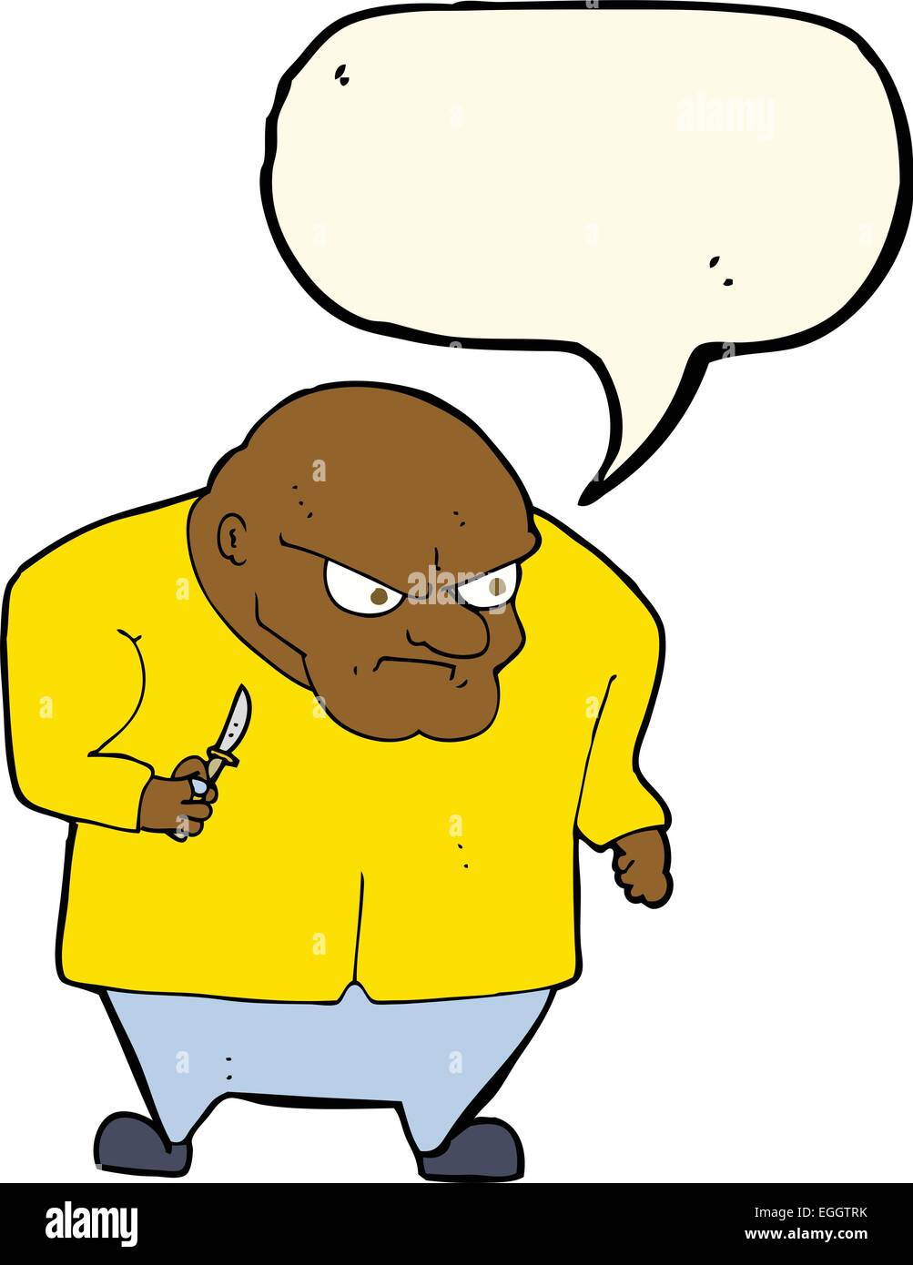 cartoon evil man with speech bubble Stock Vector Image & Art - Alamy