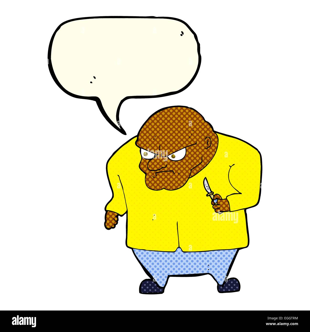 cartoon evil man with speech bubble Stock Vector Image & Art - Alamy