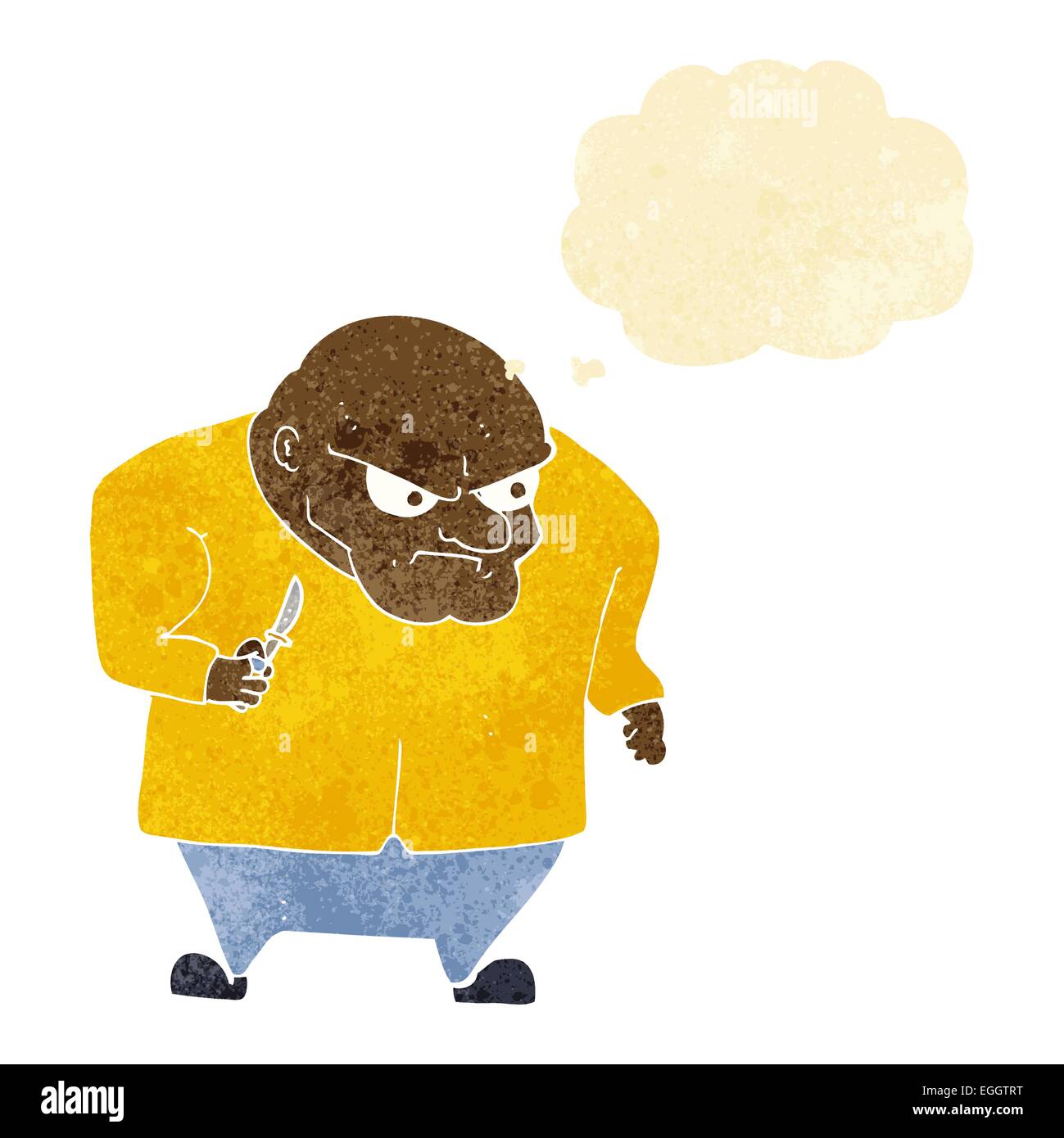 cartoon evil man with thought bubble Stock Vector Image & Art - Alamy