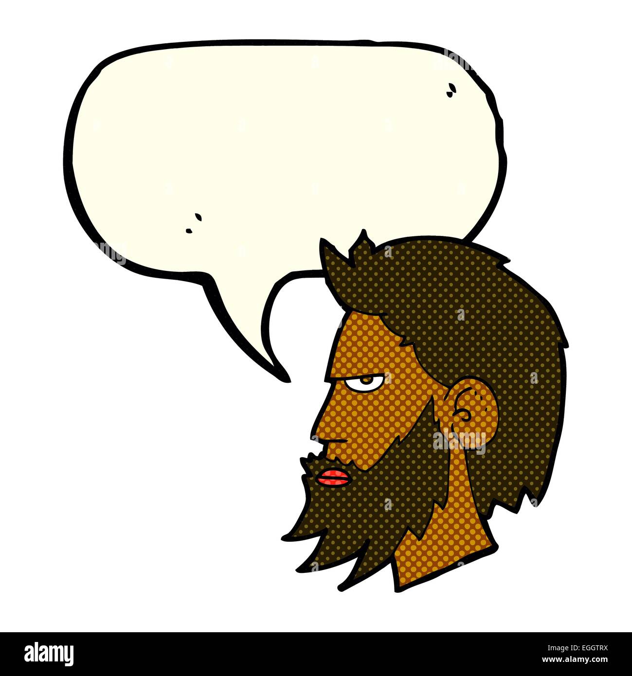 Cartoon man beard bubble Cut Out Stock Images & Pictures - Alamy