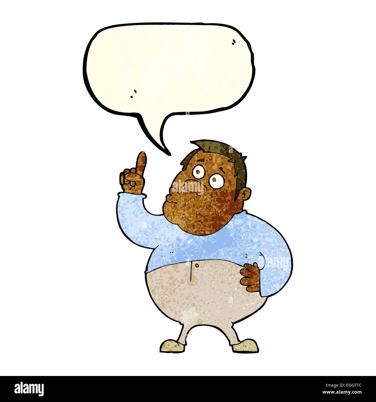 cartoon man asking question with speech bubble Stock Vector Image & Art ...